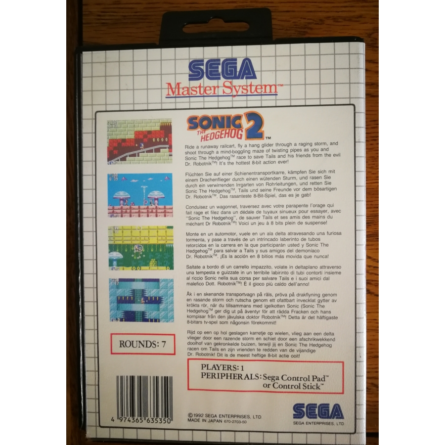 Sonic The Hedgehog 2 Master System - Escapist Gamer